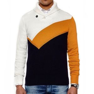 Sean John | Sweaters | Sean John Colorblocked Shawl Collar Sweater Xl ...